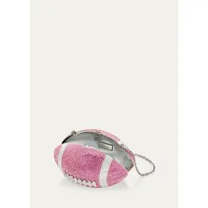 Judith Leiber Crystal Football Minaudiere Bag