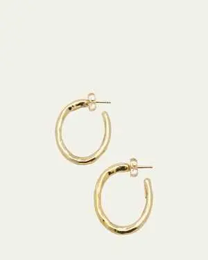 Ippolita 18k Small Hammered Hoop Earrings
