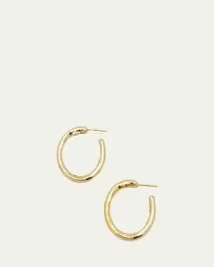 Ippolita 18k Small Hammered Hoop Earrings