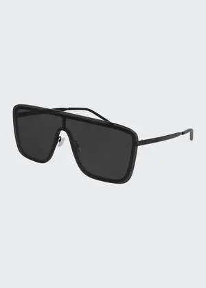 Saint Laurent Saint Laurent Mask Shield Sunglasses 008 Orange Gold