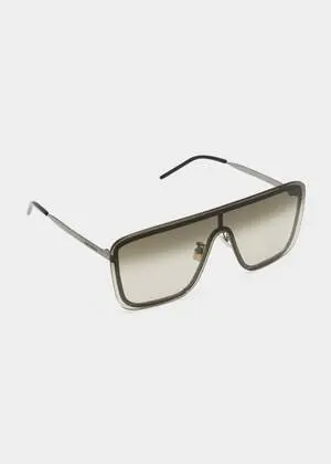 Saint Laurent Saint Laurent Mask Shield Sunglasses Ruthenium
