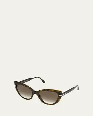 TOM FORD TOM FORD Anya Cat-Eye Sunglasses - Dark Havana