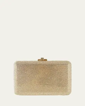 Judith Leiber Slim Slide Crystal Evening Clutch Bag - Prosecco
