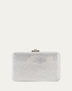 Judith Leiber Slim Slide Crystal Evening Clutch Bag - Silver