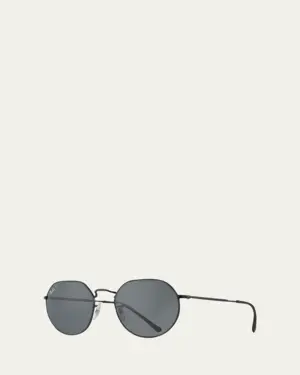 Ray-ban Round Metal Sunglasses Rubber Grey