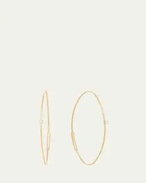 Lana Jewelry 14k Oval Hoop Earrings With Diamonds - Gold