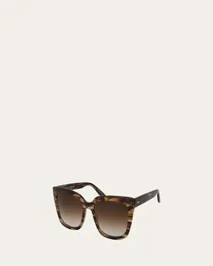 Barton Perreira Bolsha Rectangle Sunglasses - Brown