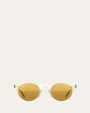 Oliver Spencer Oliver Peoples Gregory Peck Round Sunglasses - Clear