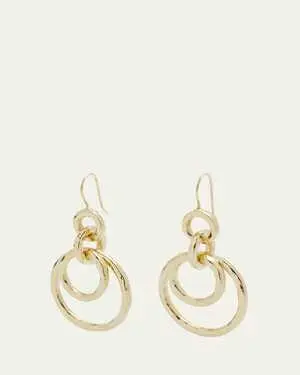 Ippolita Puffy Hammered Jet Set 18k Earrings - Gold