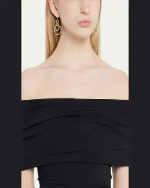 Ippolita Puffy Hammered Jet Set 18k Earrings