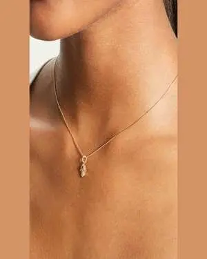 SYDNEY EVAN 14k Diamond And Ruby Hamsa Pendant Necklace