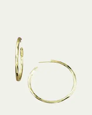 Ippolita 18k Large Faceted Hoop Earrings - Gold