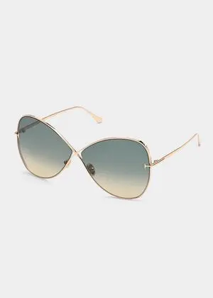 TOM FORD Nickie Butterfly Sunglasses 28p Srgld/grng