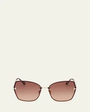 TOM FORD Nickie Butterfly Sunglasses Srgld/brng