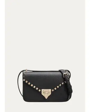 Valentino Garavani Small Rockstud Leather Shoulder Bag - Nero