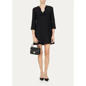 Valentino Garavani Small Rockstud Leather Shoulder Bag - Nero