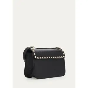 Valentino Garavani Small Rockstud Leather Shoulder Bag - Nero