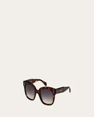 Celine Square Acetate Sunglasses - Brown Pattern