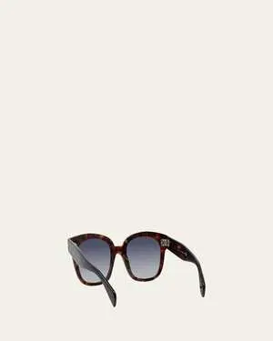 Celine Square Acetate Sunglasses - Brown Pattern
