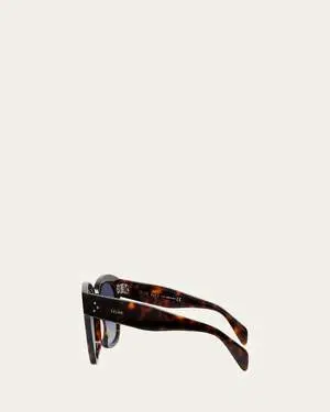 Celine Square Acetate Sunglasses - Brown Pattern