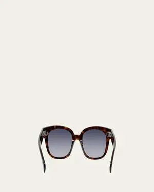Celine Square Acetate Sunglasses - Brown Pattern