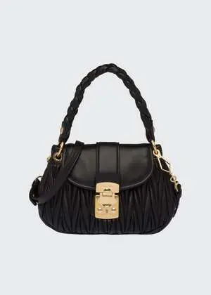 Miu Miu Coffer Matelasse Top Handle Bag - F0002 Nero
