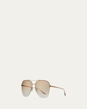 Barton Perreira Chevalier Aviator Sunglasses - Pink