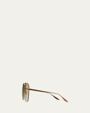 Barton Perreira Chevalier Aviator Sunglasses - Pink