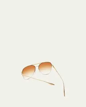 Barton Perreira Chevalier Aviator Sunglasses - Pink