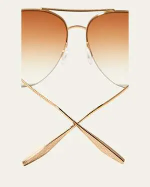 Barton Perreira Chevalier Aviator Sunglasses - Pink