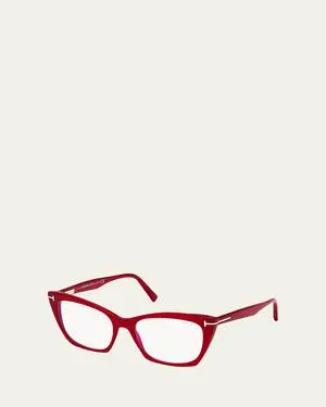 TOM FORD TOM FORD Acetate Cat-Eye Optical Glasses Red