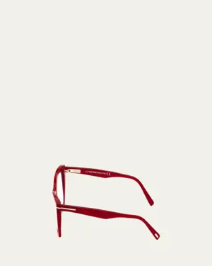 TOM FORD Acetate Cat-eye Optical Glasses - Red