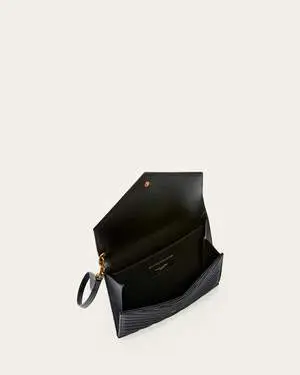 Saint Laurent Monogram Flap Clutch - Black