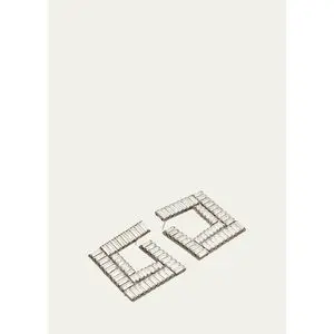 Auden Bianca Square Forward-facing Hoop Earrings