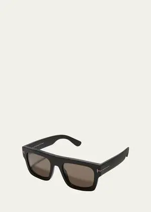 TOM FORD Fausto Square Sunglasses 02a Matte Black