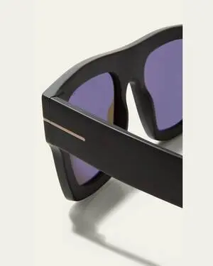 TOM FORD Fausto Square Sunglasses - Matte Black