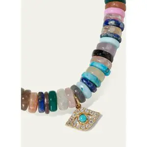 SYDNEY EVAN Opal, Diamond And Turquoise Evil Eye Bracelet