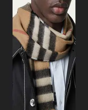 Burberry Giant Check Cashmere Scarf