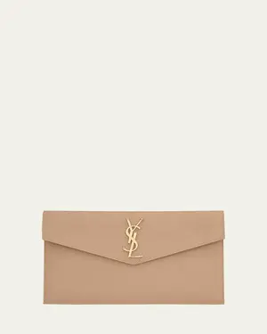 Saint Laurent Uptown Pouch - Dark Beige
