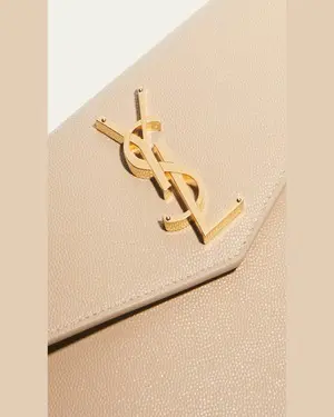 Saint Laurent Uptown Pouch - Dark Beige
