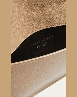 Saint Laurent Uptown Pouch - Dark Beige