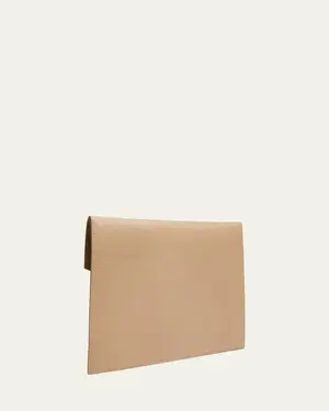 Saint Laurent Uptown Pouch - Dark Beige