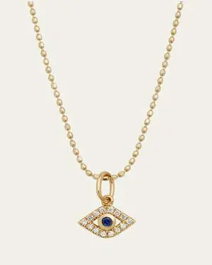SYDNEY EVAN 14k Evil Eye Charm Necklace - Gold