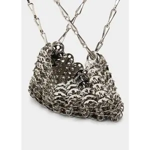 Rabanne Nano 69 Metallic Disc Crossbody Bag