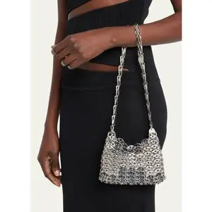 Rabanne Nano 69 Metallic Disc Crossbody Bag