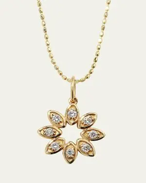 SYDNEY EVAN 14k Diamond Flower Pendant Necklace - Gold