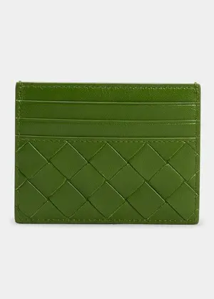 Bottega Veneta Mini Credit Card Case 3141 Avocado-gold