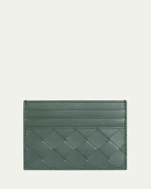 Bottega Veneta Mini Credit Card Case Aloe-gold