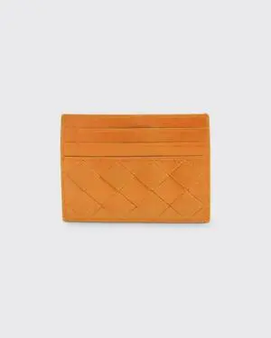 Bottega Veneta Mini Credit Card Case Light Orange