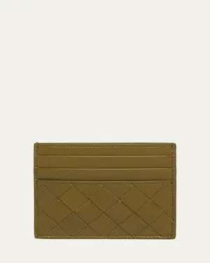 Bottega Veneta Mini Credit Card Case Olive Oil